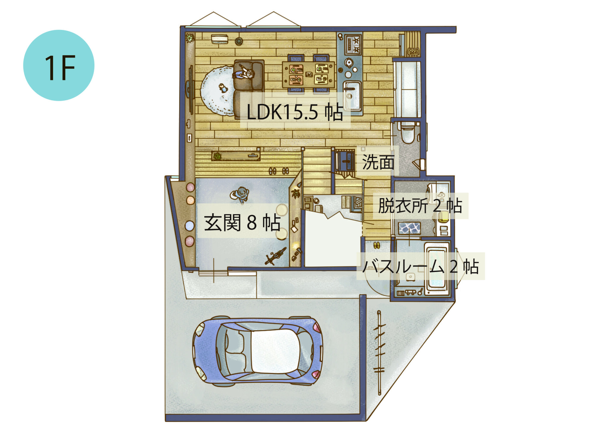 ビルトインガレージと玄関を直接繋ぐ間取りの事例紹介｜設計の注意点を詳しく解説 | 豊橋市の工務店ならハピナイス